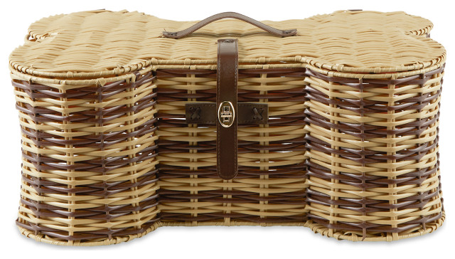 Stripe Bone Shape Toy Basket Large 24x15x9 - Pet Supplies - by Design ...