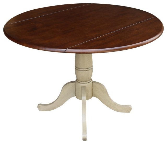 Round Dual Drop Leaf Pedestal Table - French Country - Dining Tables ...