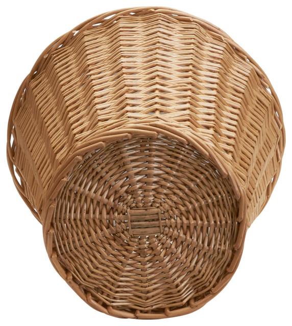 Willow Wicker Waste Basket - Tropical - Baskets - by Household ...