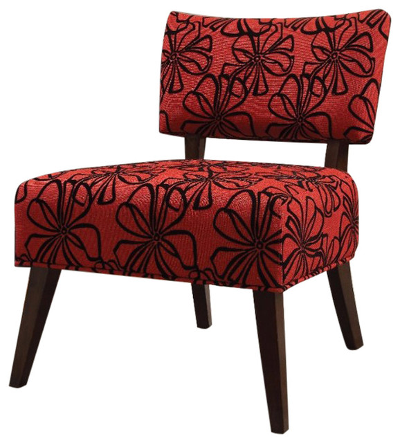 Accent Armless Chair, Red - Contemporary - Armchairs And Accent Chairs ...