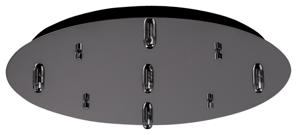 Multi-Port Canopy, 5 Ports, Black Chrome - Contemporary - Lighting ...