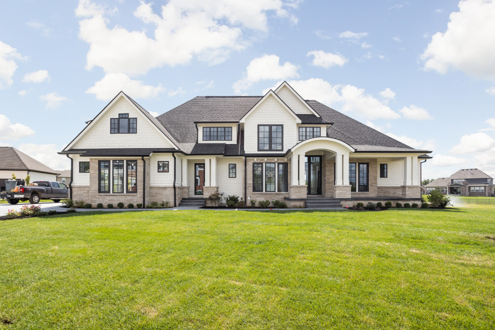 Modern Transitional Subdivision New Construction Home - Exterior ...