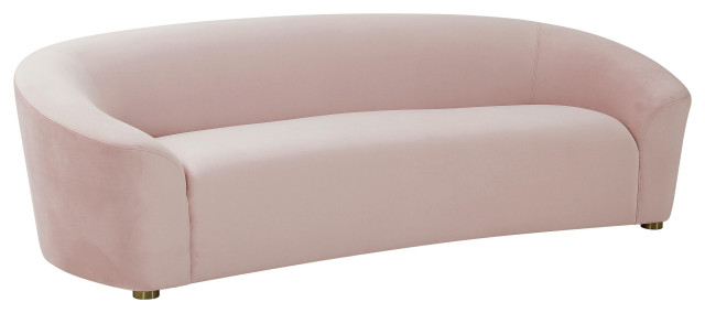 Serenity Blush Velvet Sofa - Contemporary - Sofas - by Kolibri Decor ...