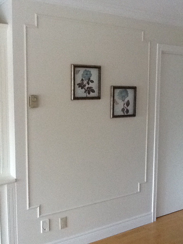 Electrical plugs in the way of wall mouldings.