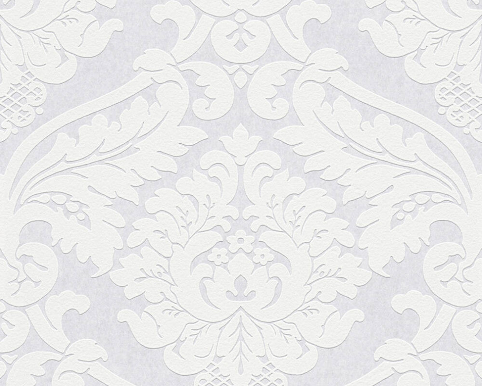 Baroque Deco Textured Wallpaper Featuring Ornamental Floral, 243713 ...