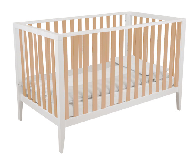 Pali Design Bernini Classico Crib, White/Natural - Transitional - Cribs ...