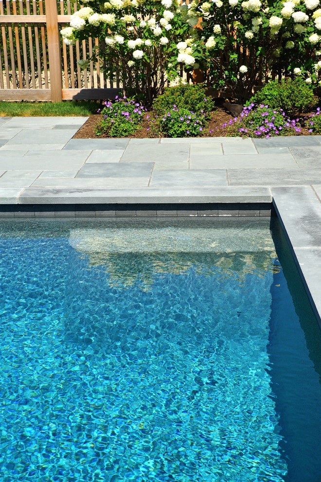 Blue Granite Pebble Sheen w/ Black Tile - Boston - by Atlantic Pool ...