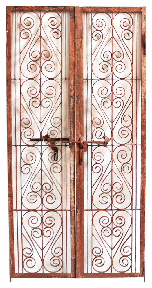 Consigned India Iron Scroll Gate - Mediterranean - Metal Wall Art - by ...