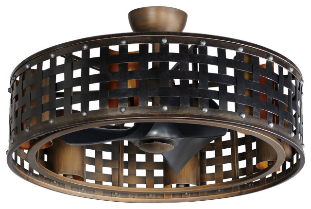 Maxim Portcullis 33" Fandelight - Industrial - Ceiling Fans - by ...