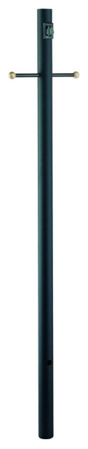 Acclaim 7-FT Direct Burial Post With Outlet And Cross Arm 98BK, Matte ...