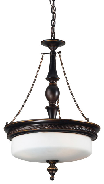 ELK LIGHTING 6027/3 Vanderbilt Collection Aged Bronze Finish ...