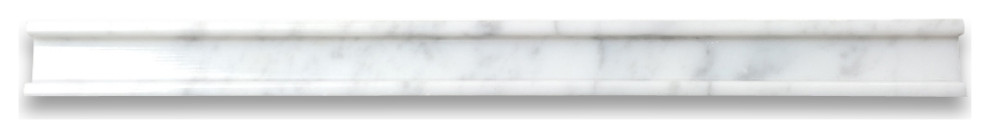 Carrara White Marble Groove Square Edge Box Liner Pencil Trim Molding ...