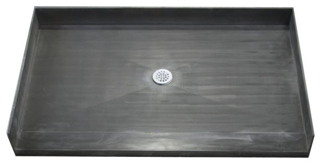 Tile Redi 4238CBF-PVC 42"x38" Curbless Shower Pan With Center PVC Drain ...