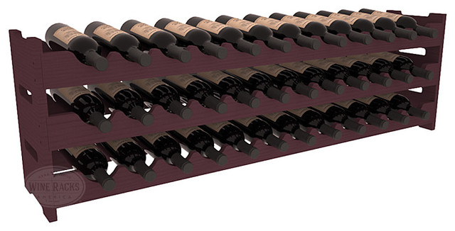 36-Bottle Scalloped Wine Rack, Pine - Contemporary - Wine Racks - by ...