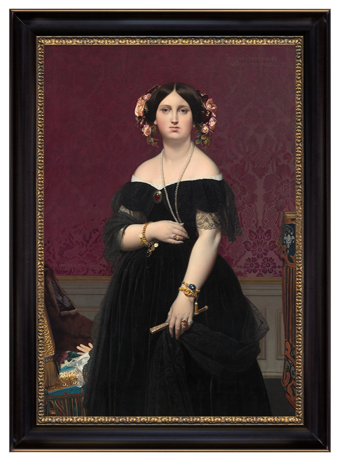 Madame Moitessier by Jean Auguste Dominique Ingres 1851, Canvas, 28'' x ...
