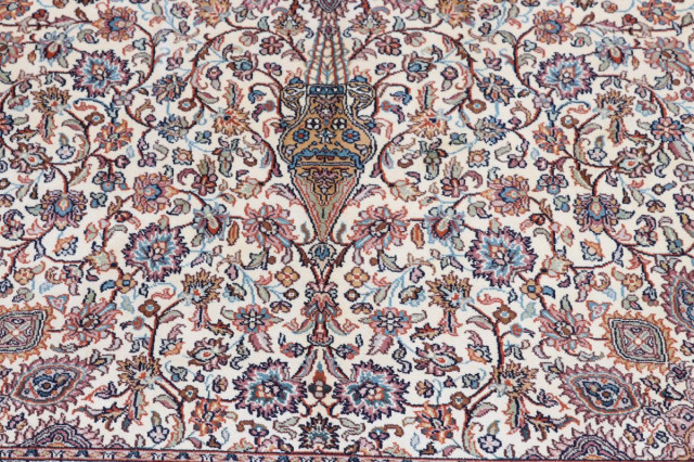 Persian Rug Kashmir Silk 6'2"x4'2" Hand Knotted, 6'2"x4'2 ...
