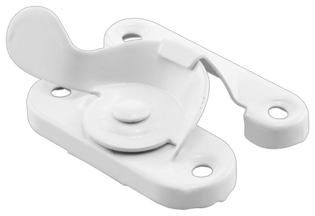 2" White-Painted Stamped Steel Double Hung Sash Lock with Cam-Action ...