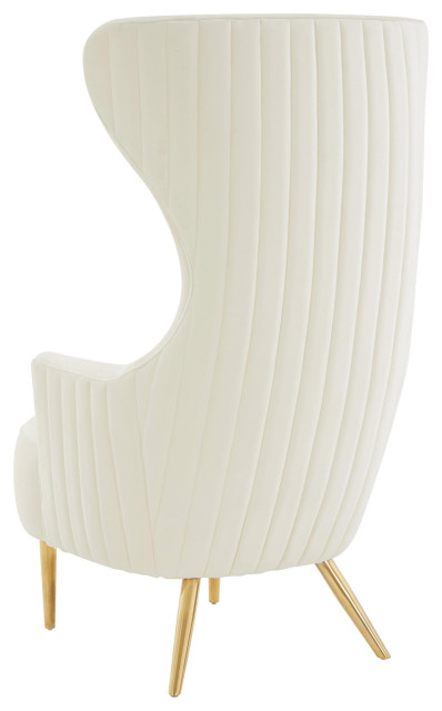 Julia Velvet Channel Tufted Wingback Chair by Inpsire Me Home Decor ...