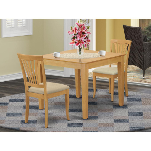 3-Piece Kitchen Table Set, Dining Table for Small Spaces and 2 Dining ...