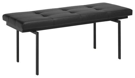 Black Modern Bench - Transitional - Upholstered Benches - by ARTEFAC ...