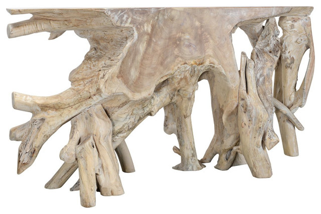 60" Teak Root Console Table - Rustic - Console Tables - by Terra Nova ...