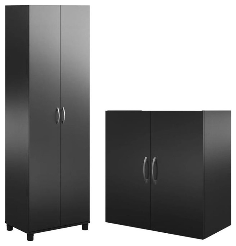 Home Square 2-Piece Set with 24" Utility Storage Cabinet and 24" Wall ...