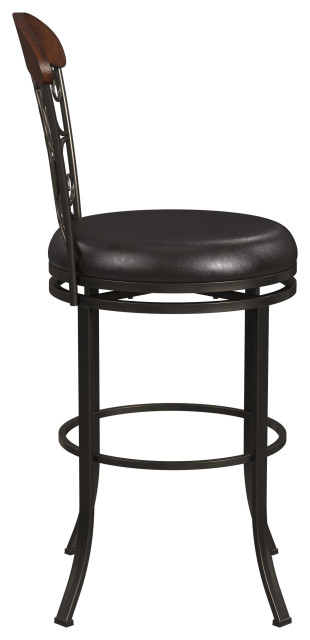 Hillsdale Dundee Commercial Grade Metal Counter Height Swivel Stool ...