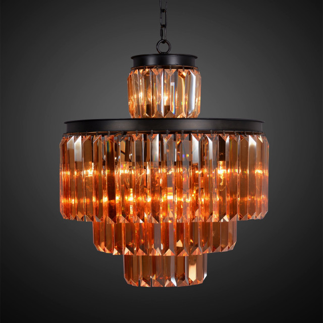 4Tier Rustic Crystal Chandelier - Contemporary - Chandeliers - by ...
