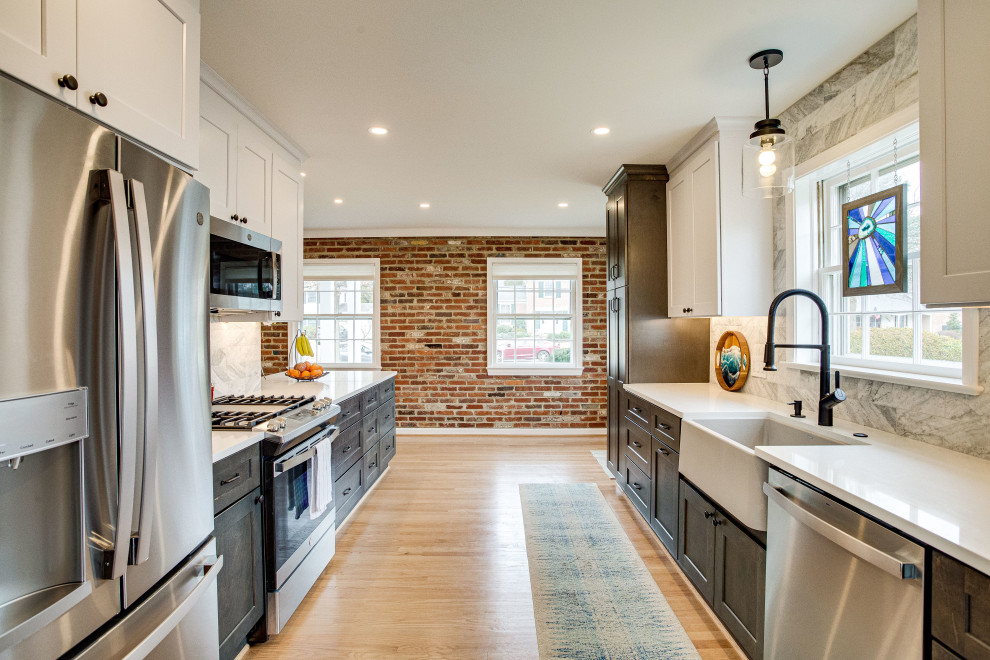 Small Transitional Kitchen Design Potomac, MD - Transitional - Kitchen ...