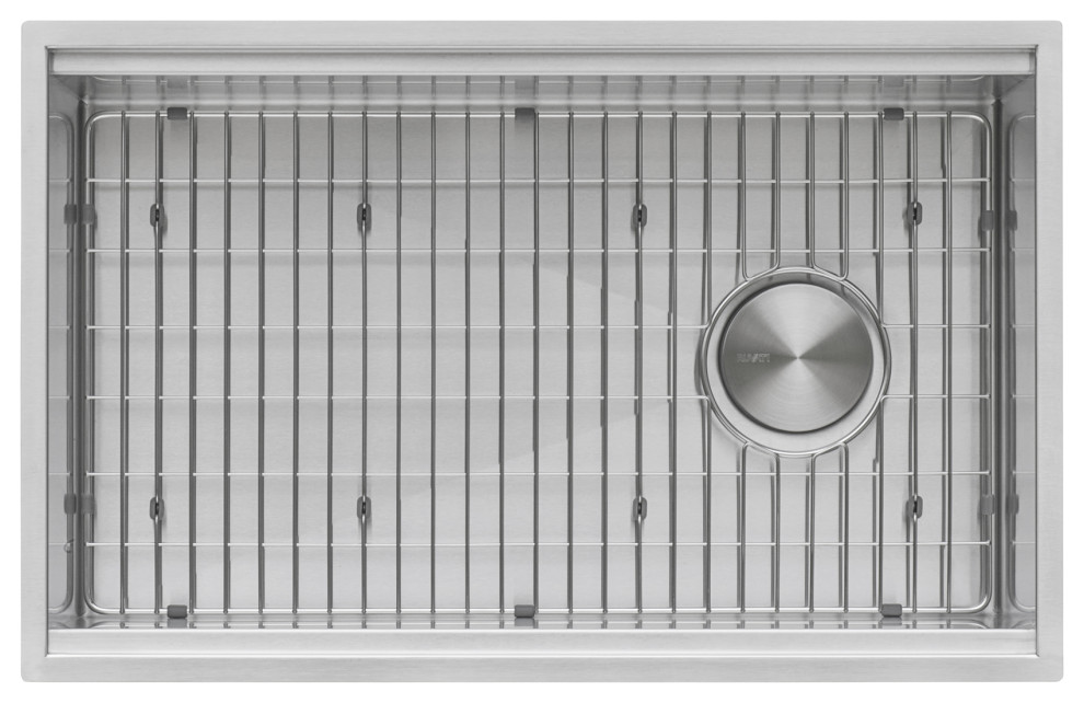 33" Workstation Slope Bottom Offset Drain Undermount Kitchen Sink ...