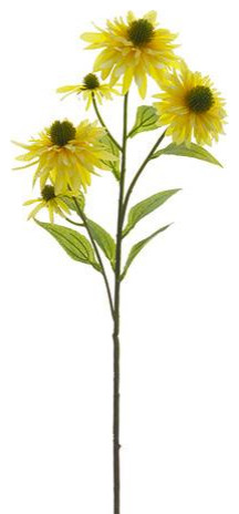Rudbeckia Spray, Yellow, Pack of 12 - Artificial Flower Arrangements ...