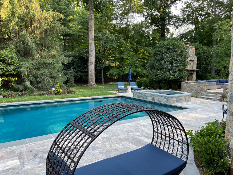 Private Resort Backyard Pool in Potomac - Traditional - Pool - DC Metro ...