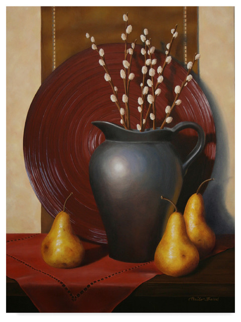 Cecile Baird 'Still Life With Black Vase' Canvas Art, 35"x47 ...