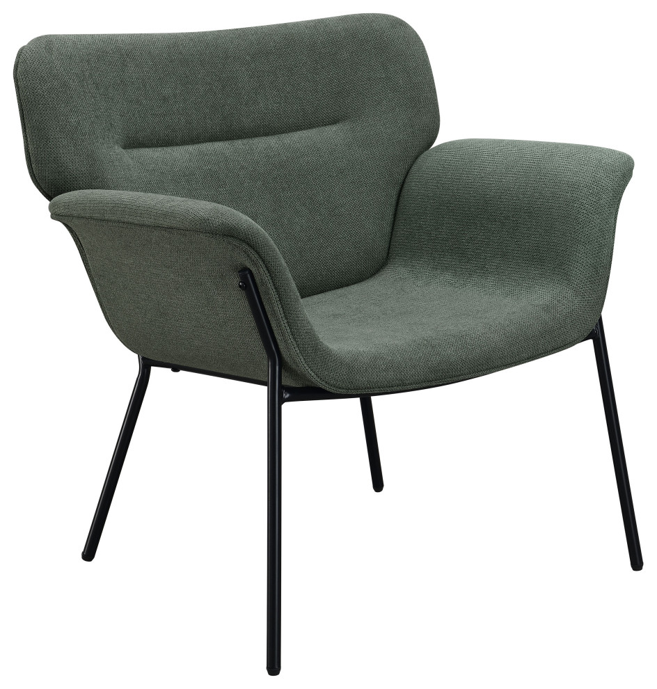Davina Upholstered Flared Arms Accent Chair Ivy - Midcentury ...