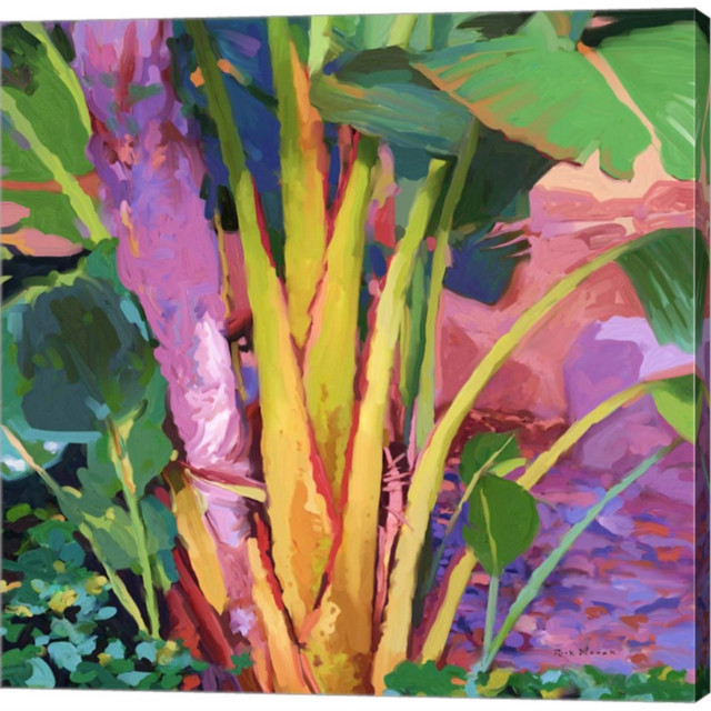 Palm Impressions 3 By Rick Novak, Canvas Wall Art, 12Wx12H - Tropical ...