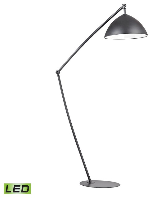 Dimond Lighting Industrial Elements Adjustable LED Floor Lamp, Matte ...