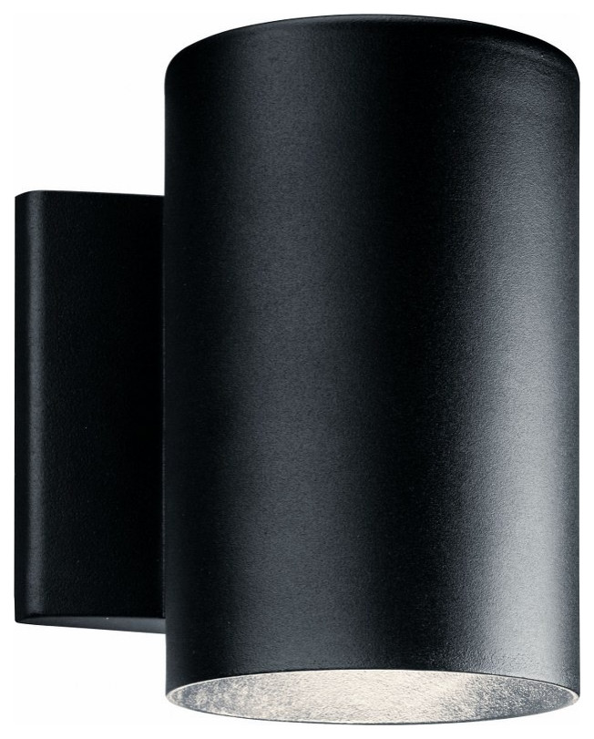 1 Light LED Small Outdoor Cylinder Wall Lantern in Utilitarian Style ...