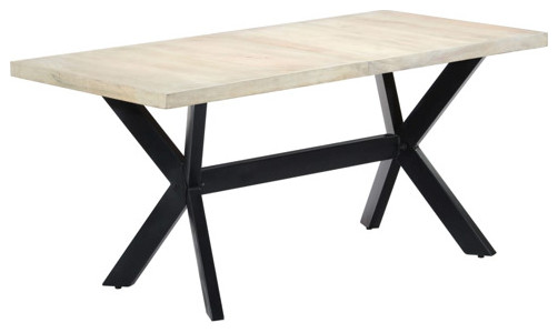 vidaXL Dining Table Kitchen Table Dining Room Dinner Table Solid ...
