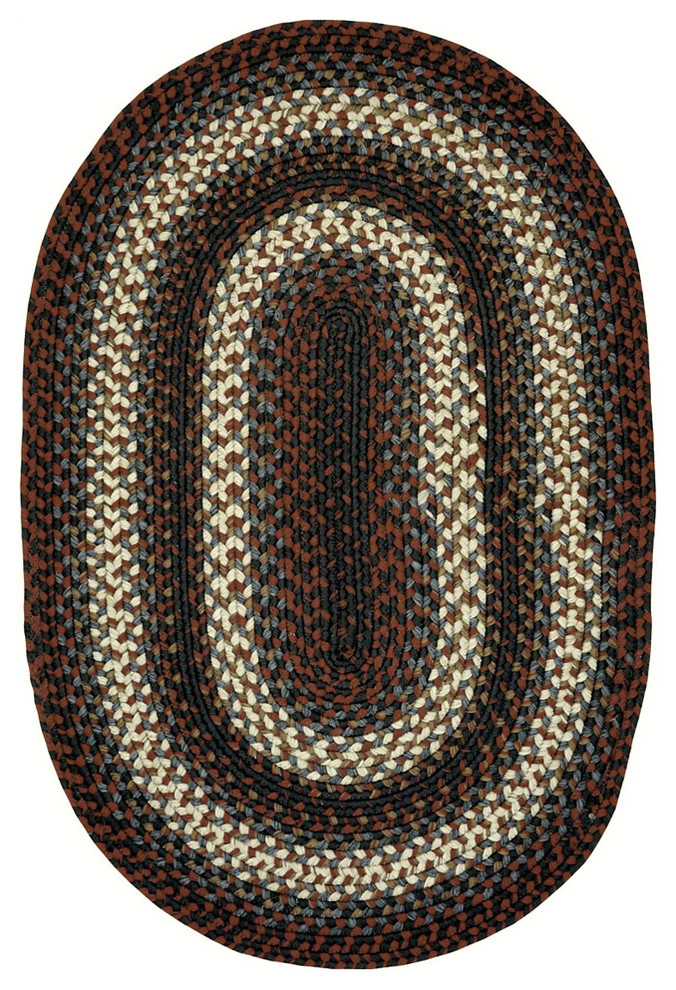 Homespice Decor Montgomery Indoor/Outdoor Braided Rug (Oval), 5' x 8 ...