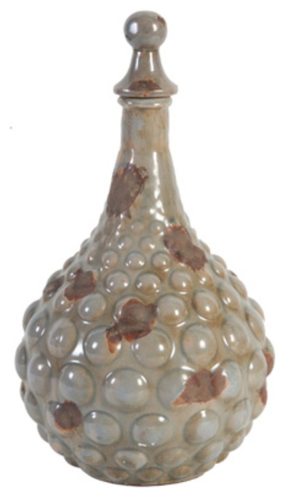 Ceramic Lidded Jar, Gray - Farmhouse - Decorative Jars And Urns - by ...