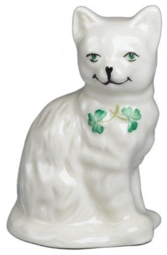 Belleek Quizzical Cat Figurine - Contemporary - Decorative Objects And ...