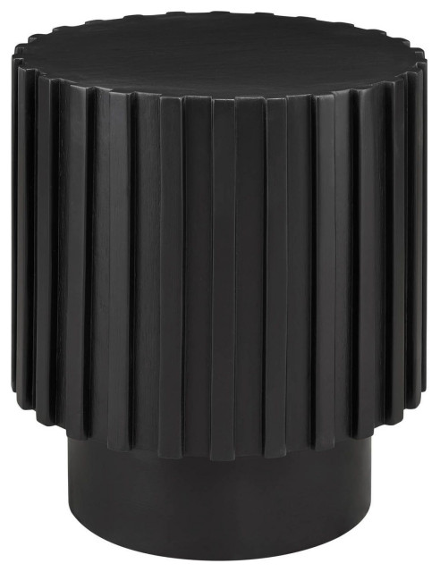 Flora Stool, Matte Black - Transitional - Side Tables And End Tables - by LH Home | Houzz