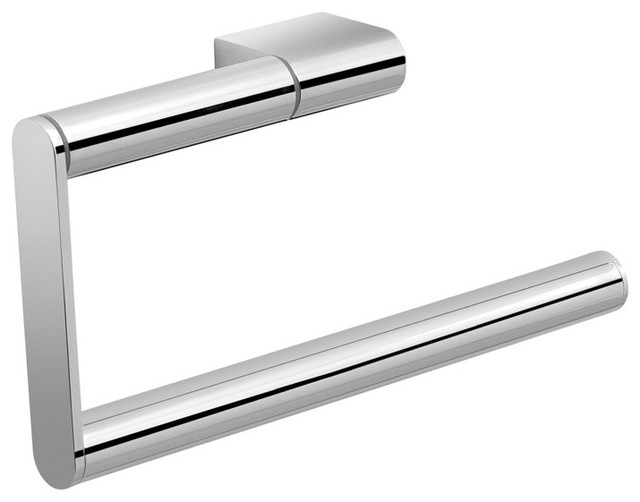 Stylish Contemporary Polished Chrome Towel Ring - Contemporary - Towel ...
