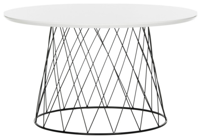 Edwin Retro Mid Century Lacquer Coffee Table Lacquer White/ Black ...