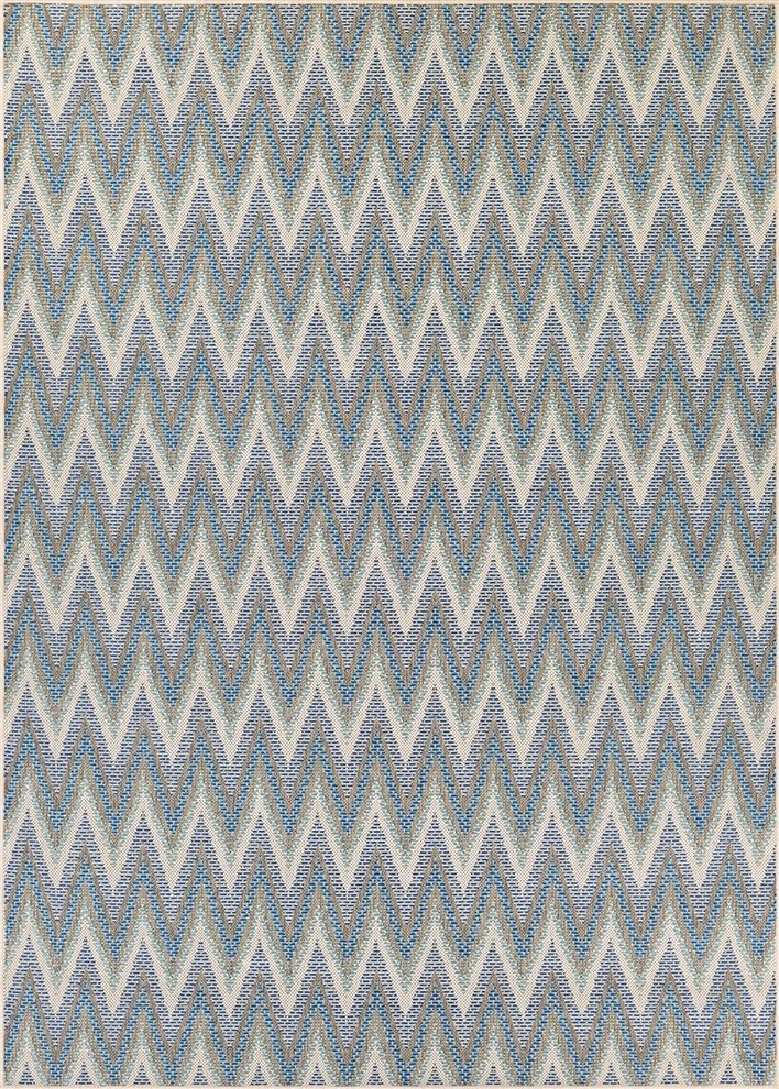 Couristan Monaco 6046 Blue Mist And Ivory Rug, 2'x3', 5'3"x7'6 ...