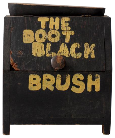 Consigned, Antique Boot Shine Box - Farmhouse - Decorative Boxes - by ...