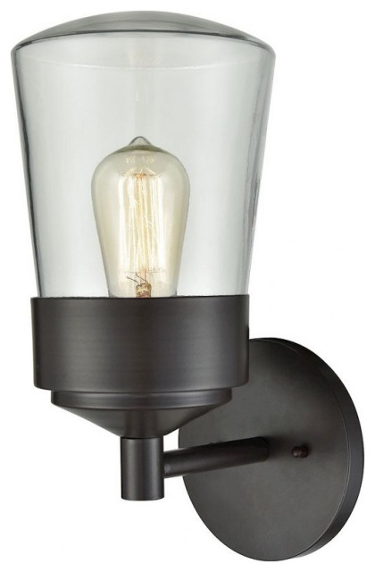 Exposed Bulb One Light Outdoor Cylinder Wall Mount - Porch Light ...