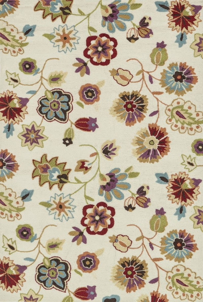 Loloi Juliana Jl22 Ivory/Floral Rug 7'6"x9'6", 2'3"x3'9" - Contemporary ...