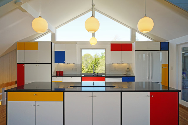 Kitchen of the Week: Modern Art Inspires a Color-Blocked Look