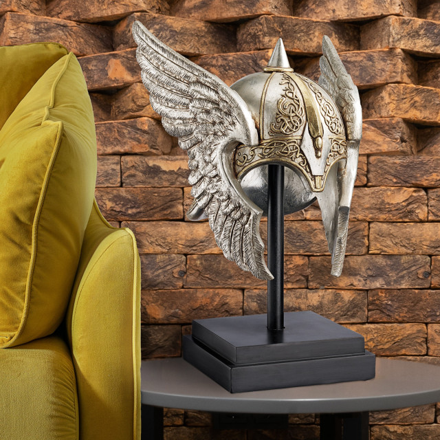 Valkyrie Helmet Statue With Museum Mount - Traditional - Decorative ...